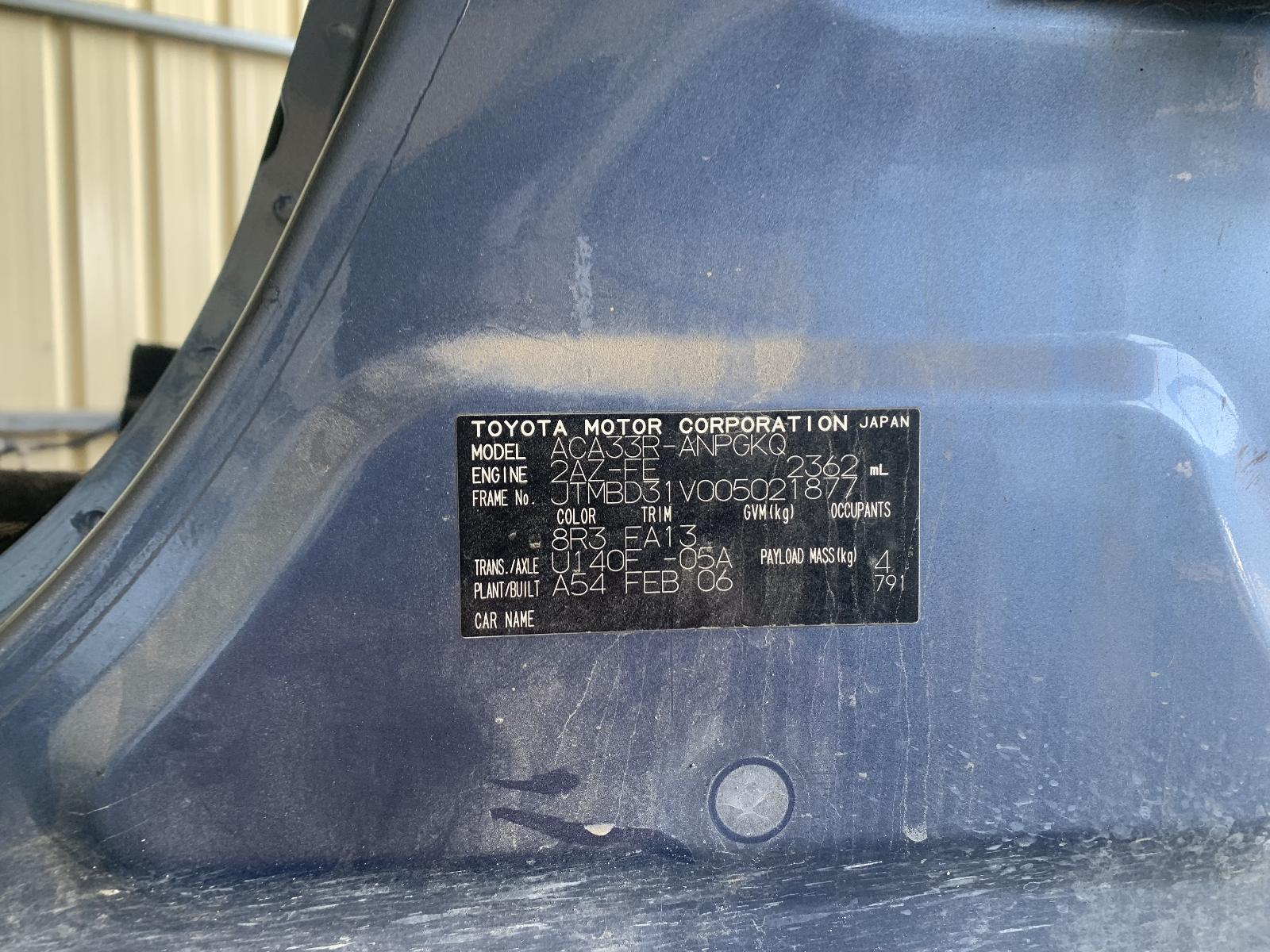 Rear Bumper Rav4 Toyota 2006