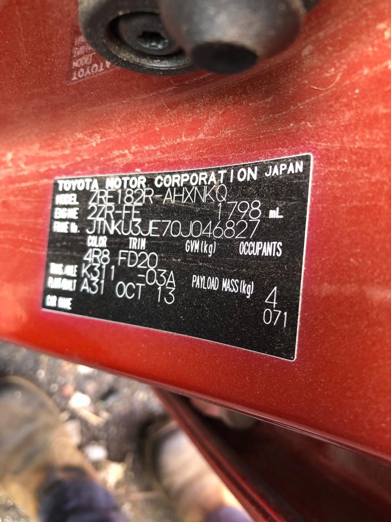 Steering Column Shro Corolla Toyota 2013